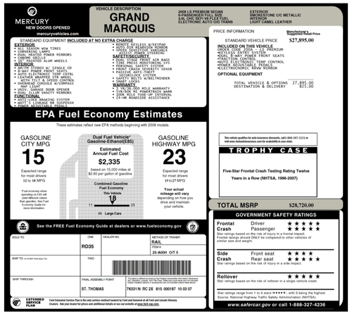 Ford Show Parts | Official 2007-2026 Ford/Lincoln Window Sticker