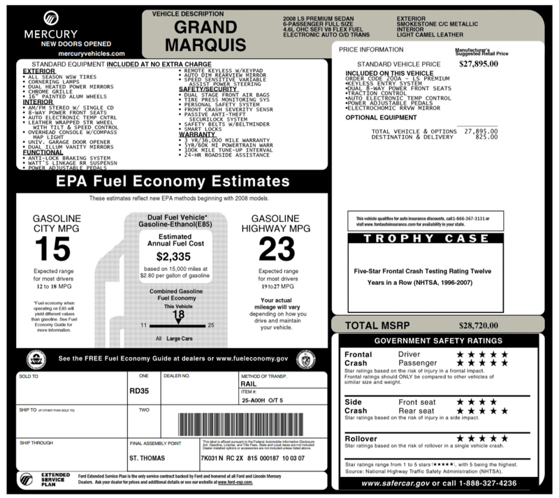 Ford Show Parts | Official 2007-2026 Ford/Lincoln Window Sticker