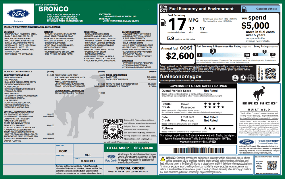 Ford Show Parts | 2007-2026 Ford/Lincoln Window Sticker
