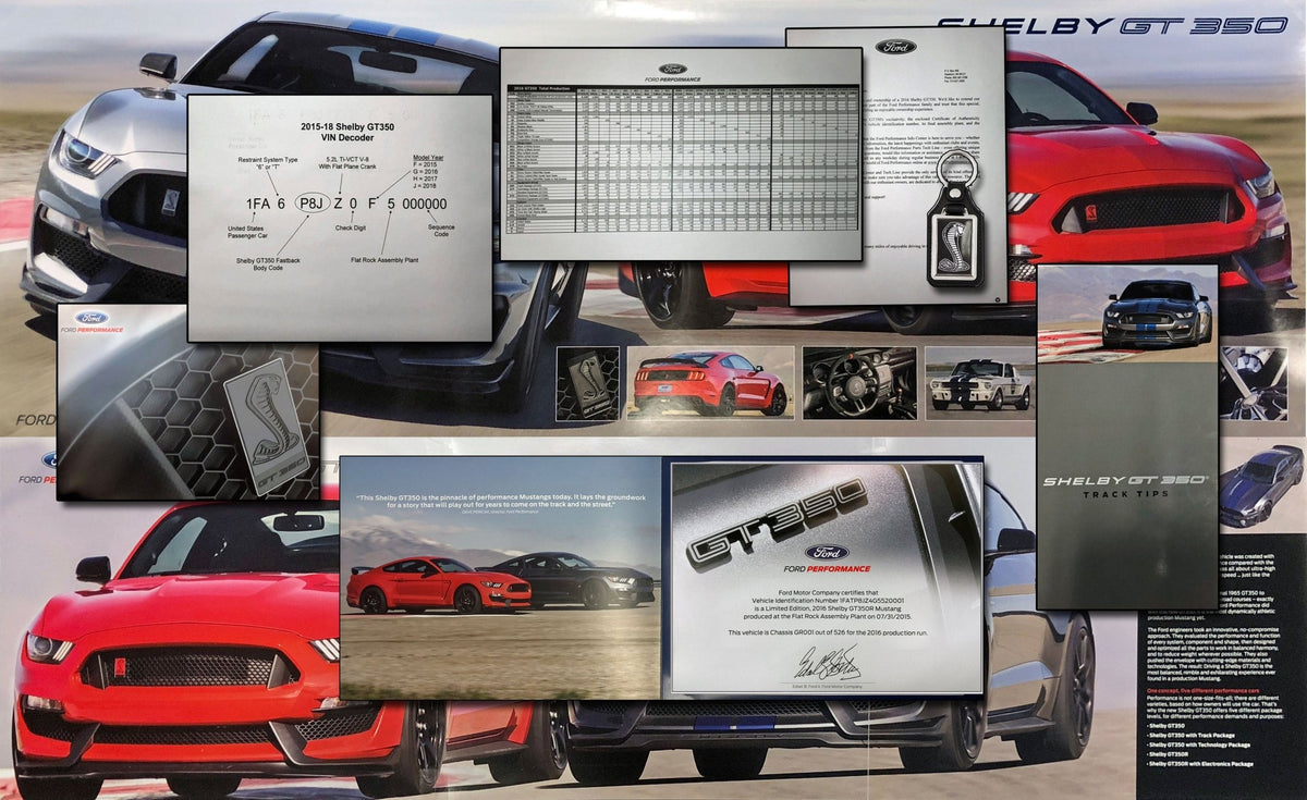Ford Show Parts | 2015-2020 Shelby GT350 Certificate Package