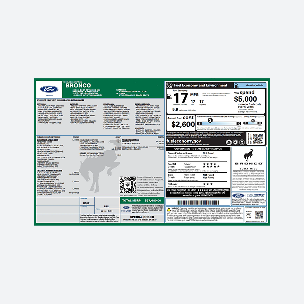 Ford Show Parts | Window Stickers (Monroney Label)